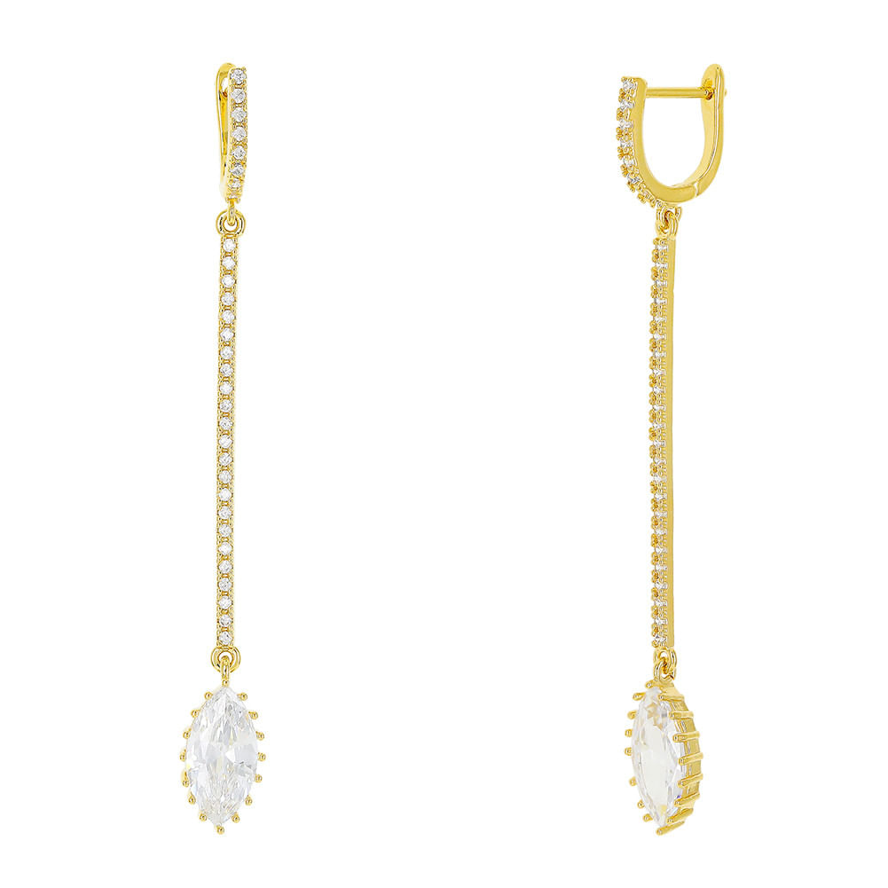 Brinco longilíneo cravejado | Morana