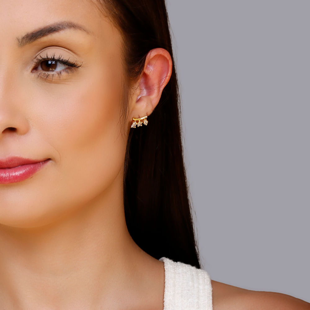 Ear cuff em zircônia |Morana